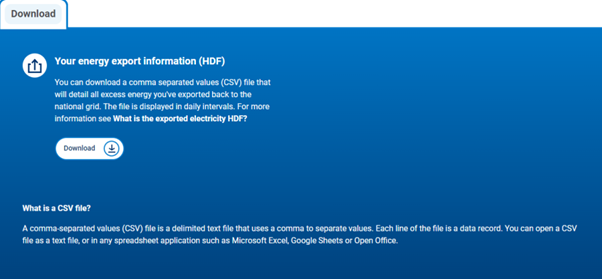 How do I view and download my exported electricity information? How do I view and download my exported electricity information?